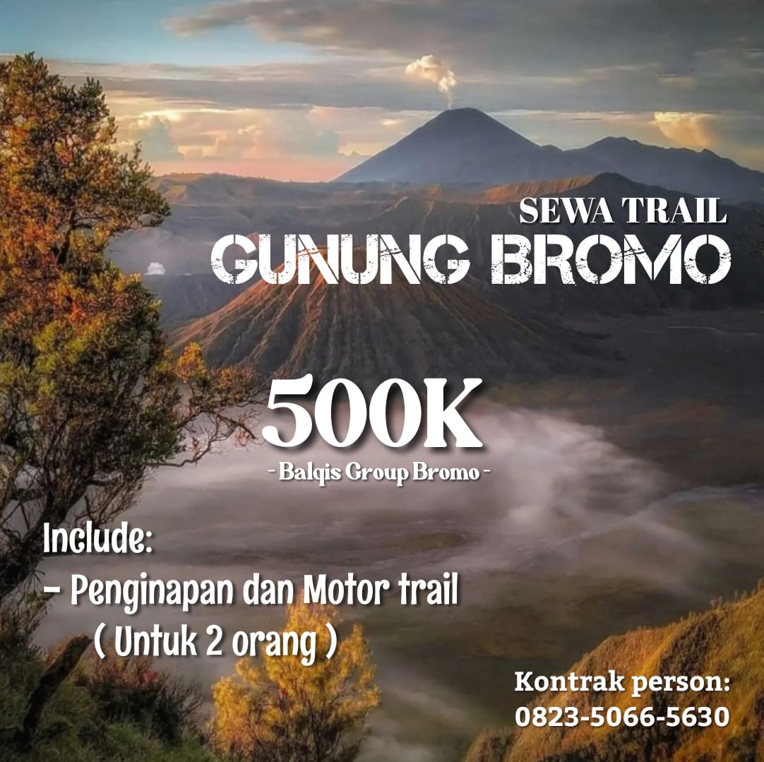 Paket Special Sewa Motor Trail Dan Room Bromo Murah 2024